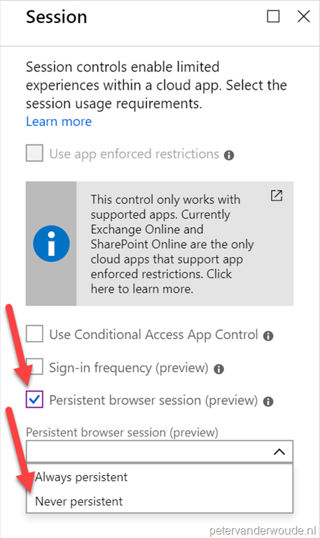 Conditional access and persistent browser sessions – All about Microsoft Intune