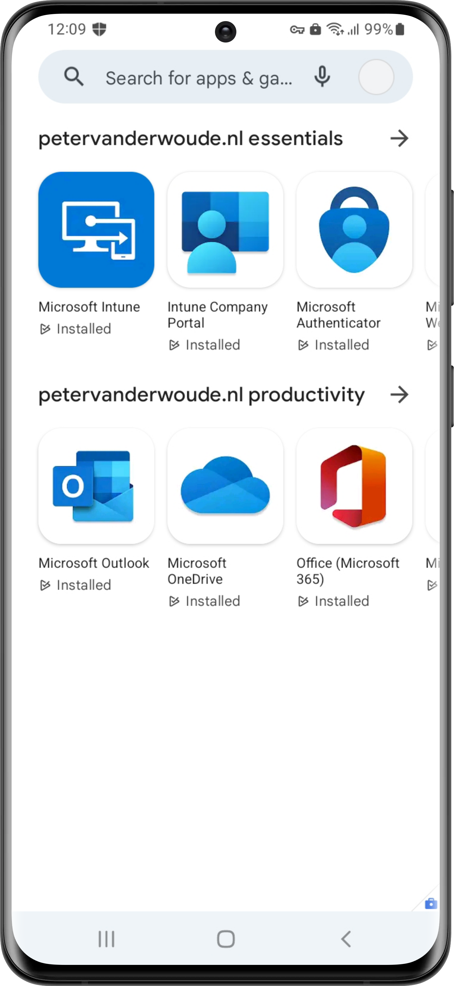 All about Microsoft Intune | Organizing Managed Google Play apps with collections