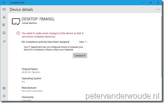 Default device compliance status – All about Microsoft Intune