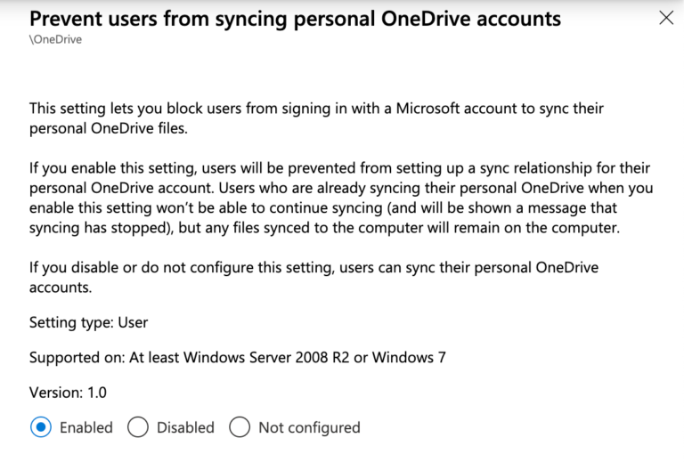 All About Microsoft Intune Configuring The Onedrive Sync App Basics