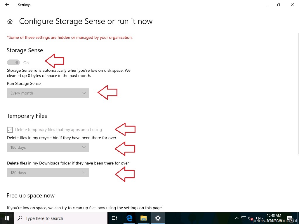 All about Microsoft Intune | Configure storage sense via Windows 10 MDM