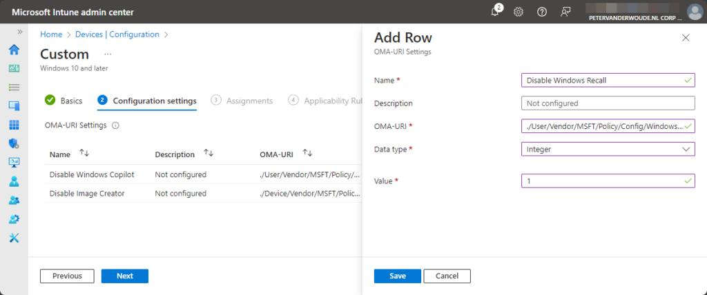 Managing Windows AI features – All about Microsoft Intune